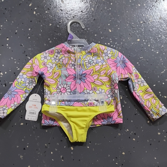 wonder nation | Swim | Nwt Wonder Nation Lemonade Groovy Floral Swim ...